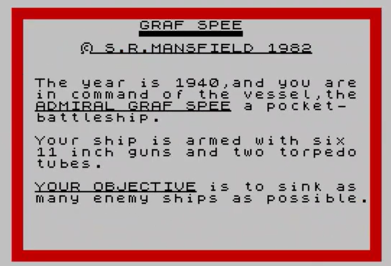 BRIEF : Admiral Graf Spee (1983) – The Wargaming Scribe